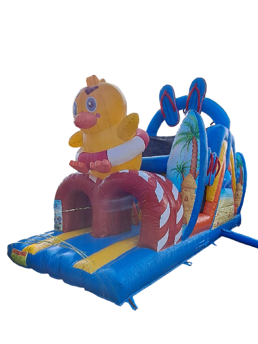 Springkasteel beach run