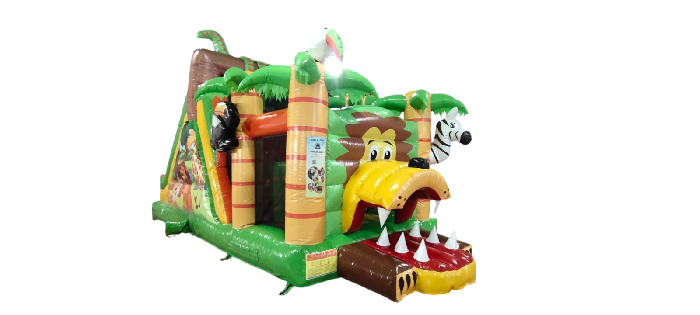 Huur jou Jungle run springkasteel, reserveer hier.